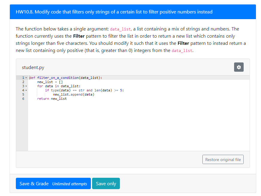 Solved The Function Below Takes A Single Argument