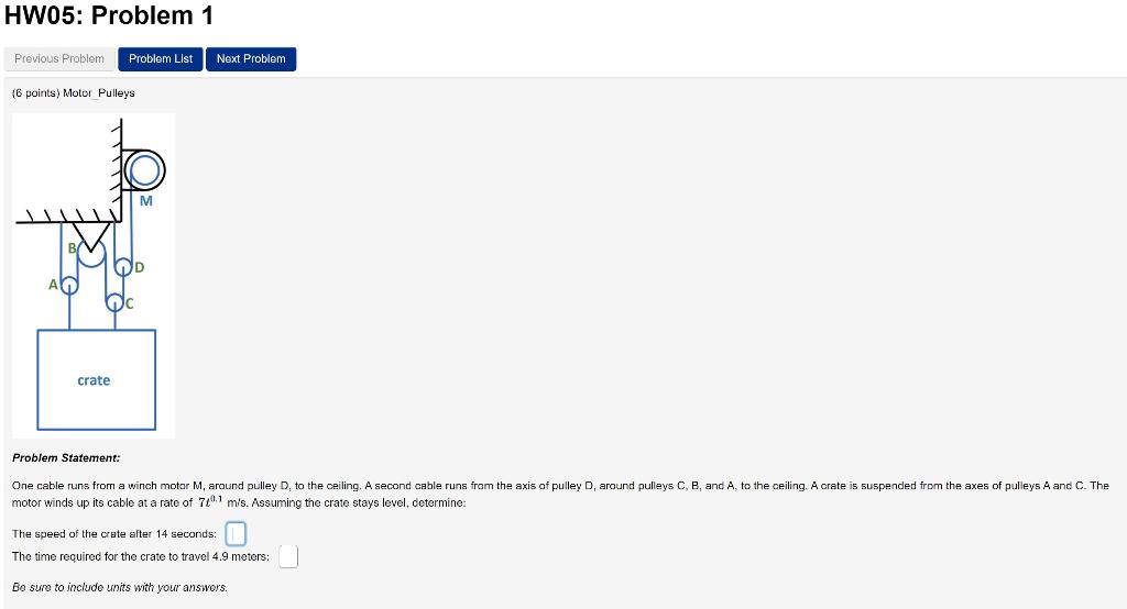 Solved HW05: Problem 1 Previous Problem Problom List Next | Chegg.com