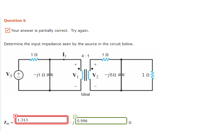 Solved Question 6 Your Answer Is Partially Correct Try