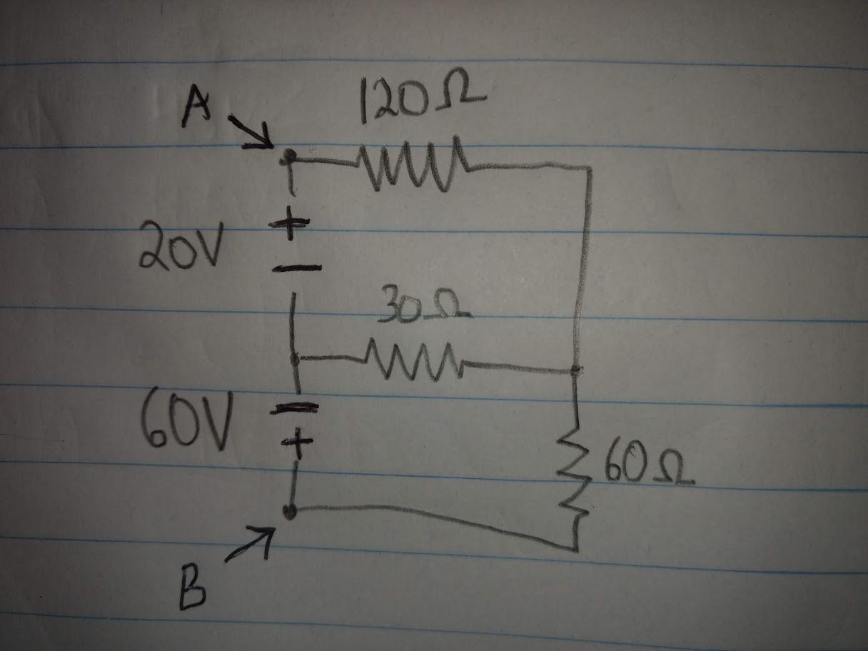 Solved DC circuit with multiple voltage souces a) Find the | Chegg.com