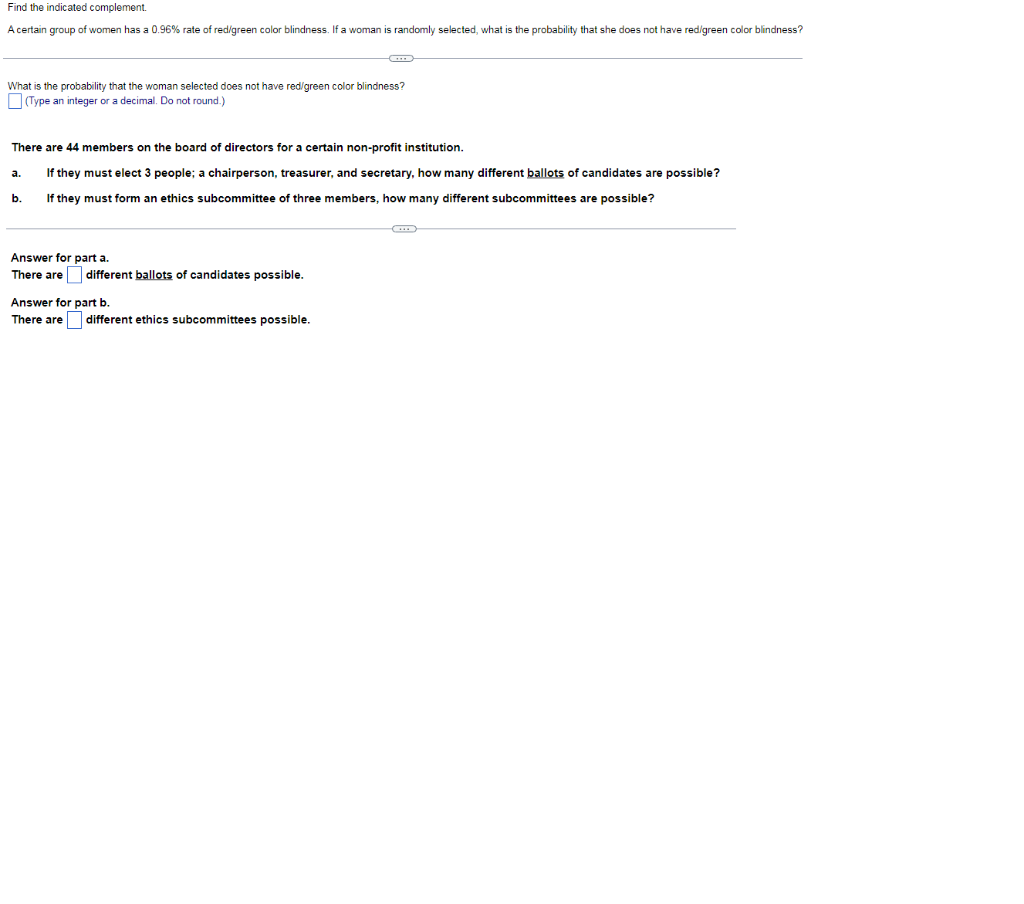 Solved Find the indicated complement. A certain group of | Chegg.com
