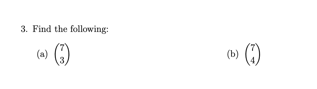 Solved 3. Find the following: (w) ( | Chegg.com