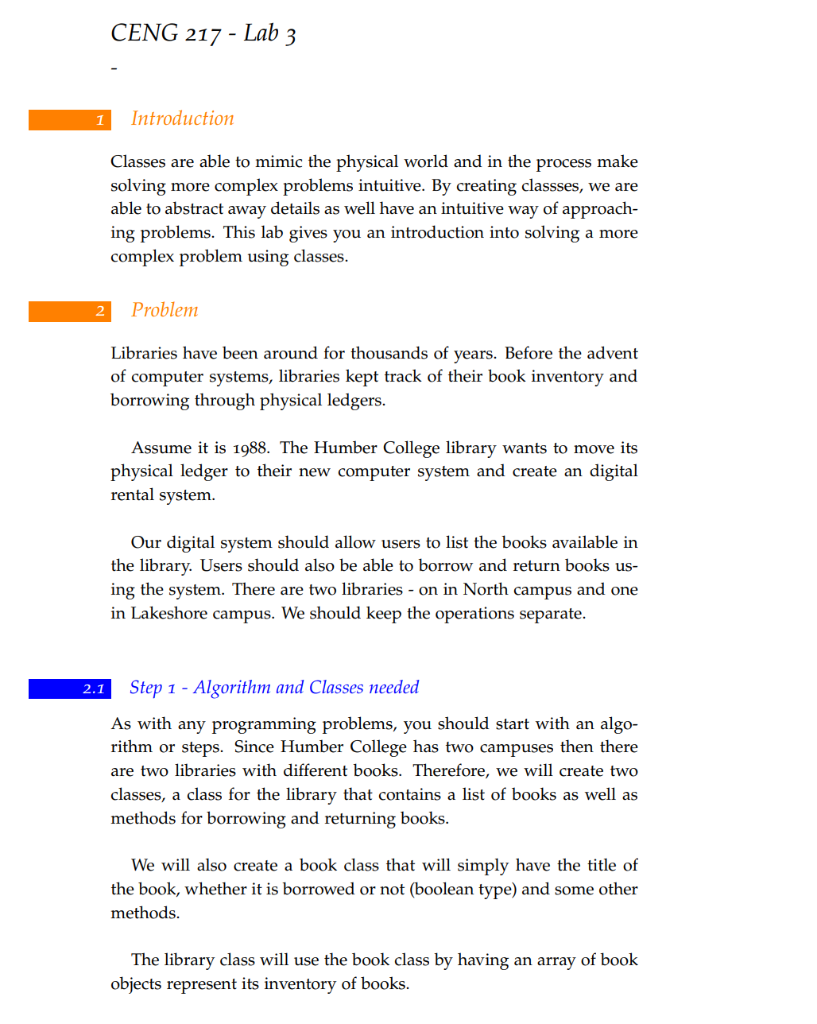 Solved CENG 217 - Lab 3 1 Introduction Classes are able to | Chegg.com