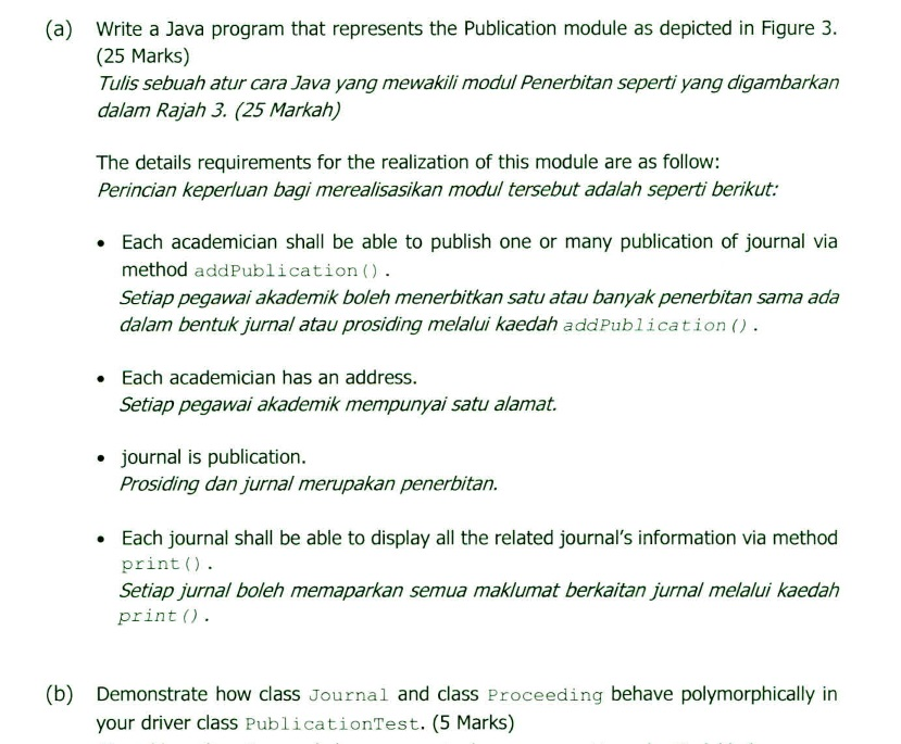 Solved 2. The class diagram in Figure 3 shows the | Chegg.com