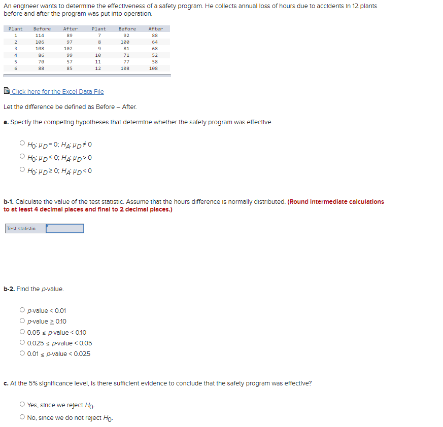 Solved An engineer wants to determIne the effectiveness of a | Chegg.com