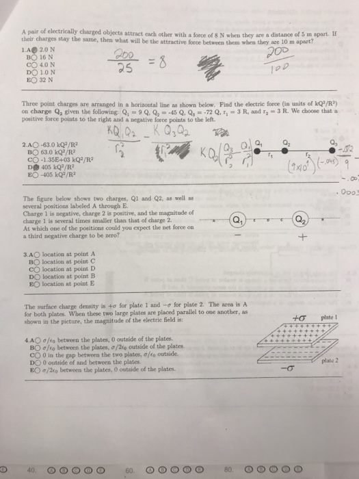 Solved A pair of electricaly charged objects attract cach | Chegg.com
