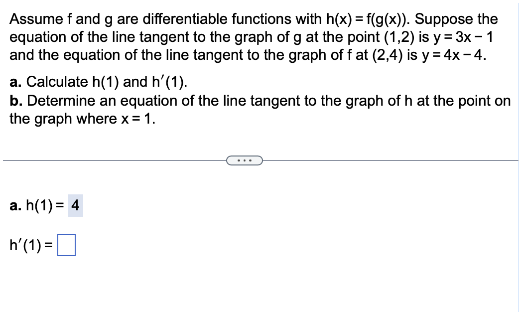 Solved Assume f ﻿and g ﻿are differentiable functions with | Chegg.com