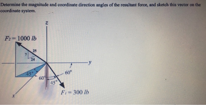 Solved Determine The Magnitude And Coordinate Direction