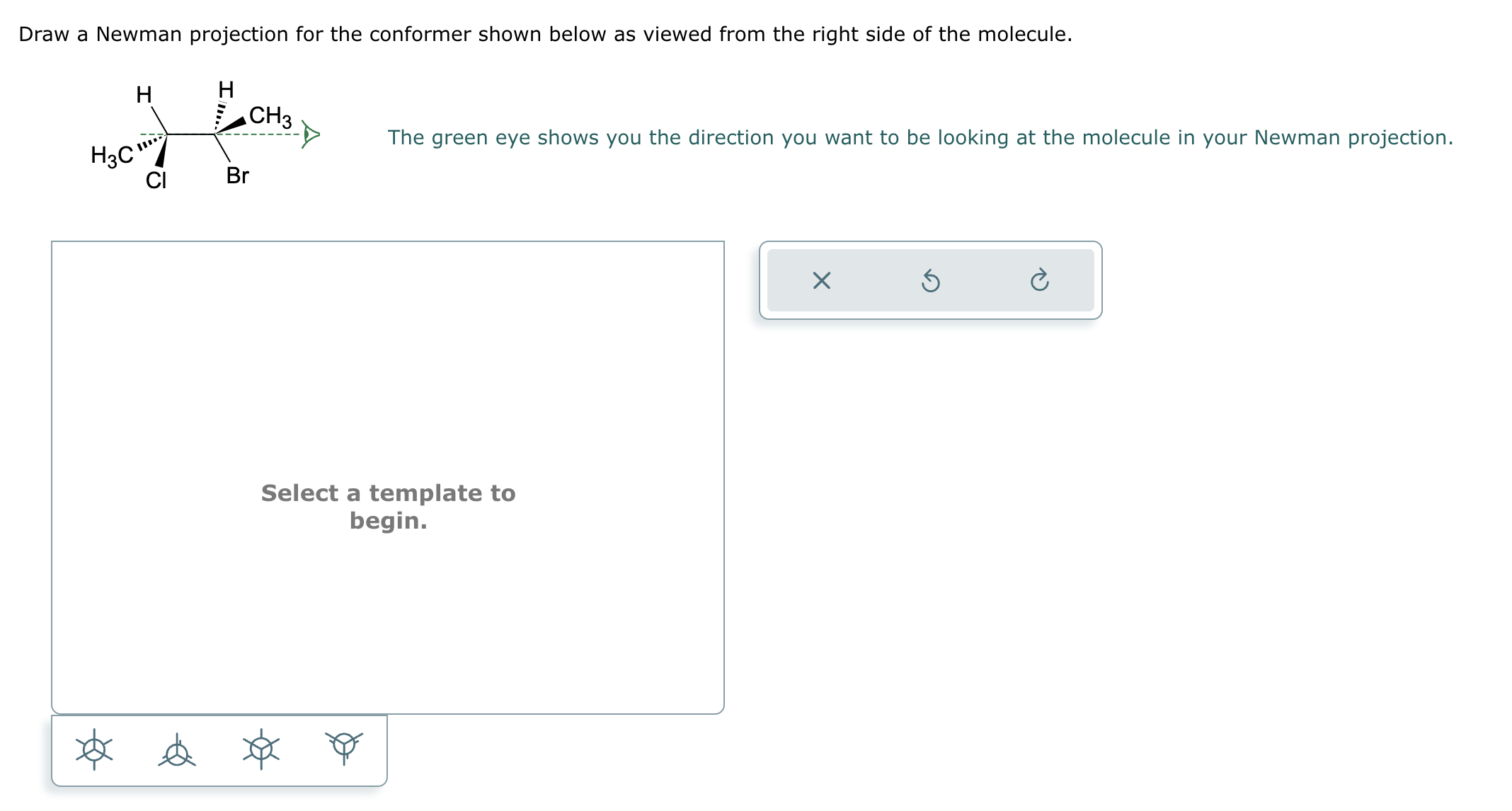 Solved Draw a Newman projection for the conformer shown | Chegg.com