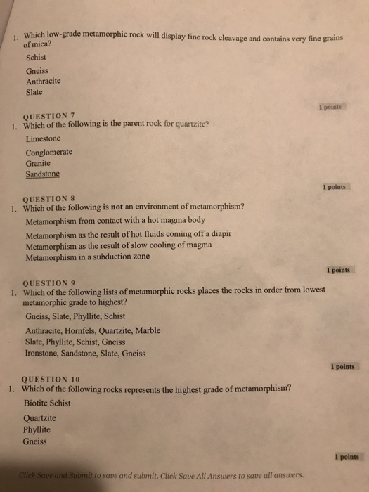 Solved Test metamorphic: QUESTION I Gencraly speaking, how | Chegg.com