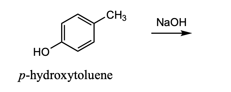 Solved Why does treating p-hydroxytoluene with sodium | Chegg.com