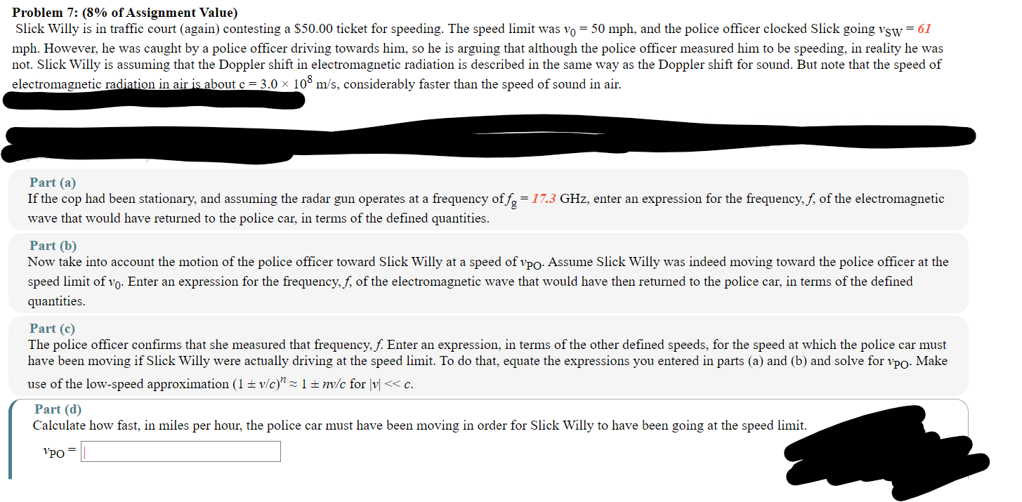 Solved Problem 7: (8% ﻿of Assignment Value)Slick Willy is in | Chegg.com