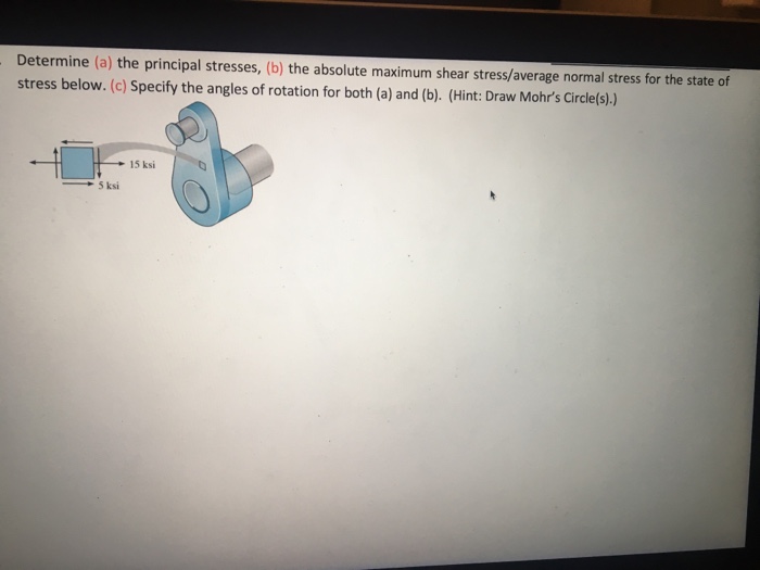 Solved Determine (a) the principal stresses, (b) the | Chegg.com Solved Determine (a) the principal stresses, (b) the | Chegg.com