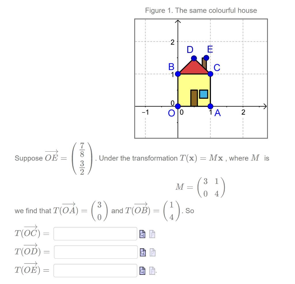Solved Figure 1. The same colourful house 2 N DE B C -1 1 A | Chegg.com