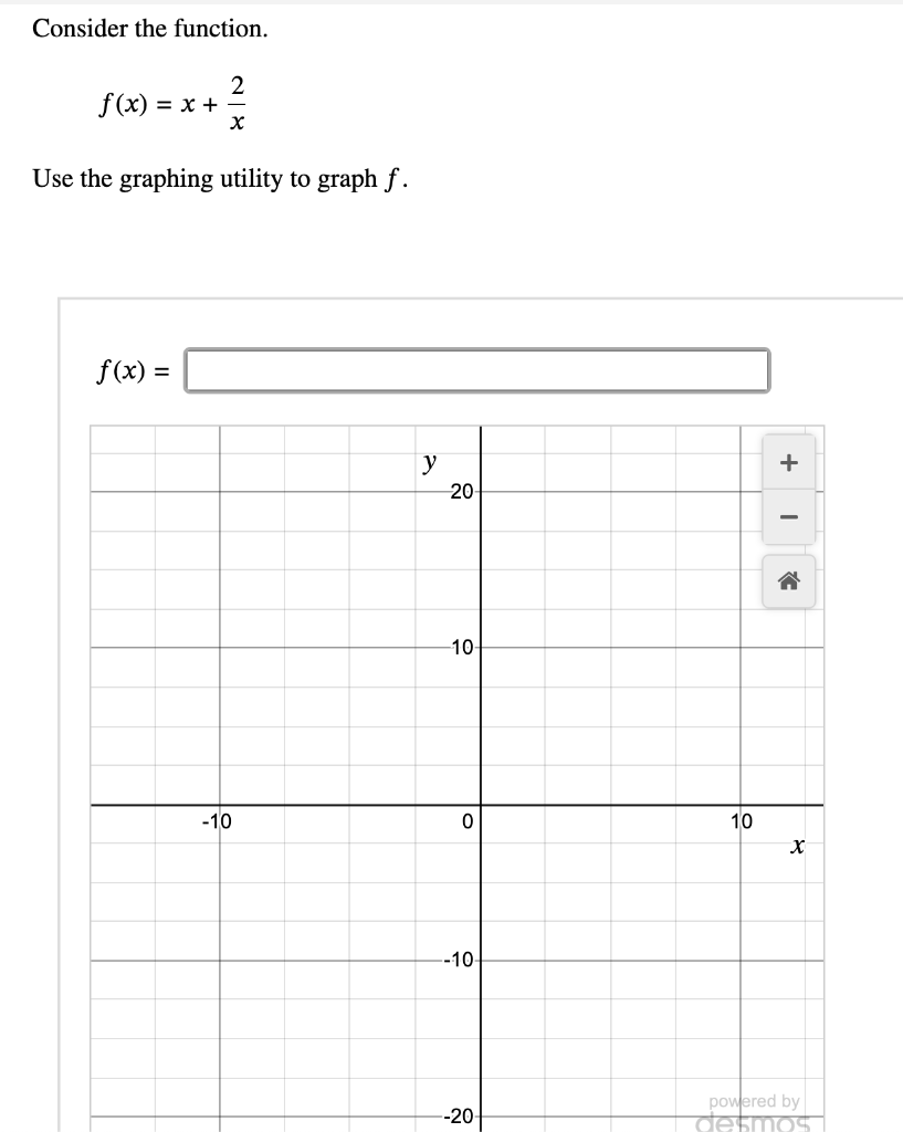 Solved Consider the function. f(x)=x+x2 Use the graphing | Chegg.com
