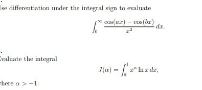 Solved se differentiation under the integral sign to | Chegg.com