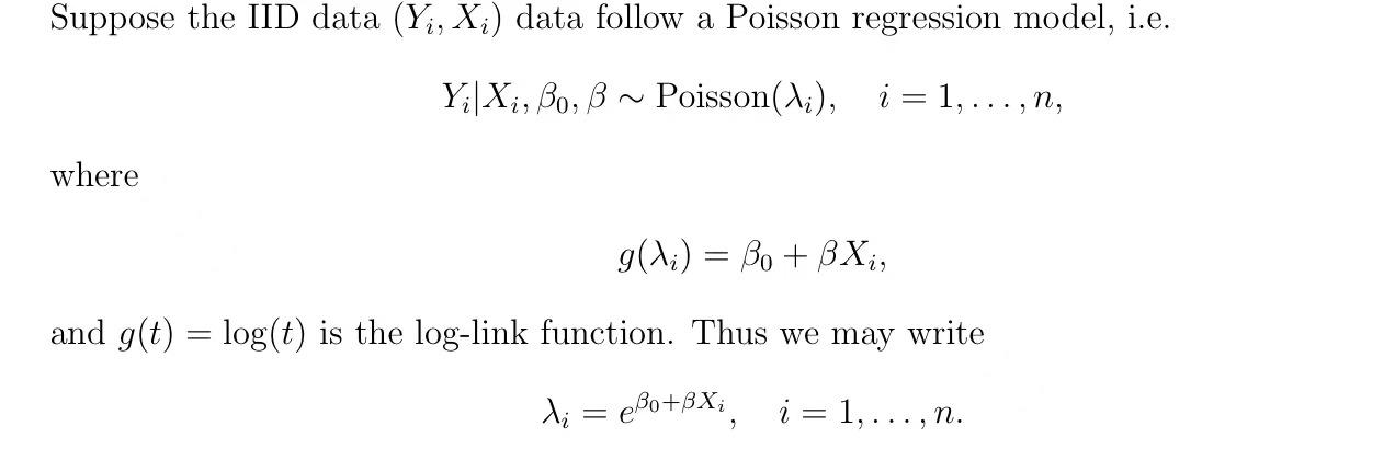 Suppose the IID data (Yi,Xi) data follow a Poisson | Chegg.com
