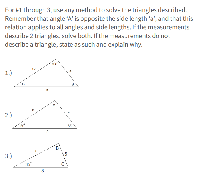 Solved For \#1 ﻿through 3, ﻿use any method to solve the | Chegg.com