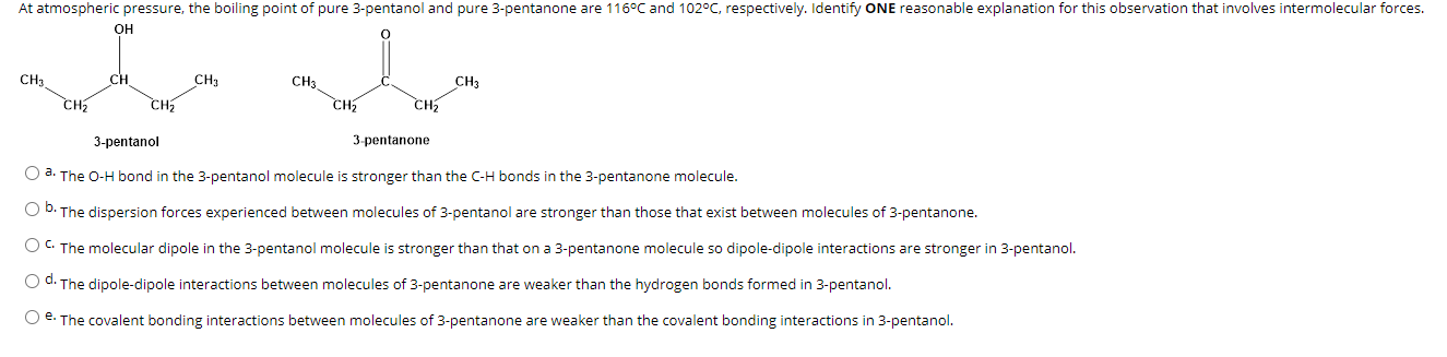 Solved At atmospheric pressure, the boiling point of pure | Chegg.com
