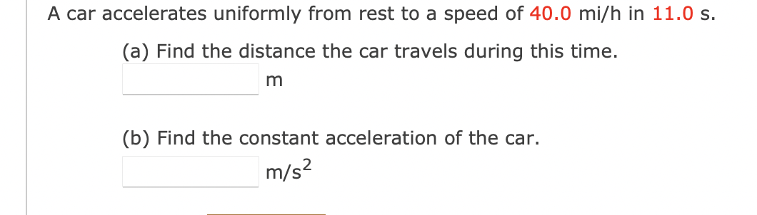 Solved A Car Accelerates Uniformly From Rest To A Speed Of