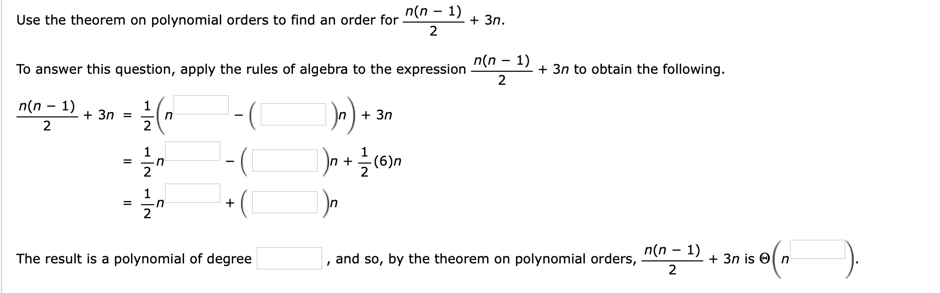Solved Use the theorem on polynomial orders to find an order | Chegg.com