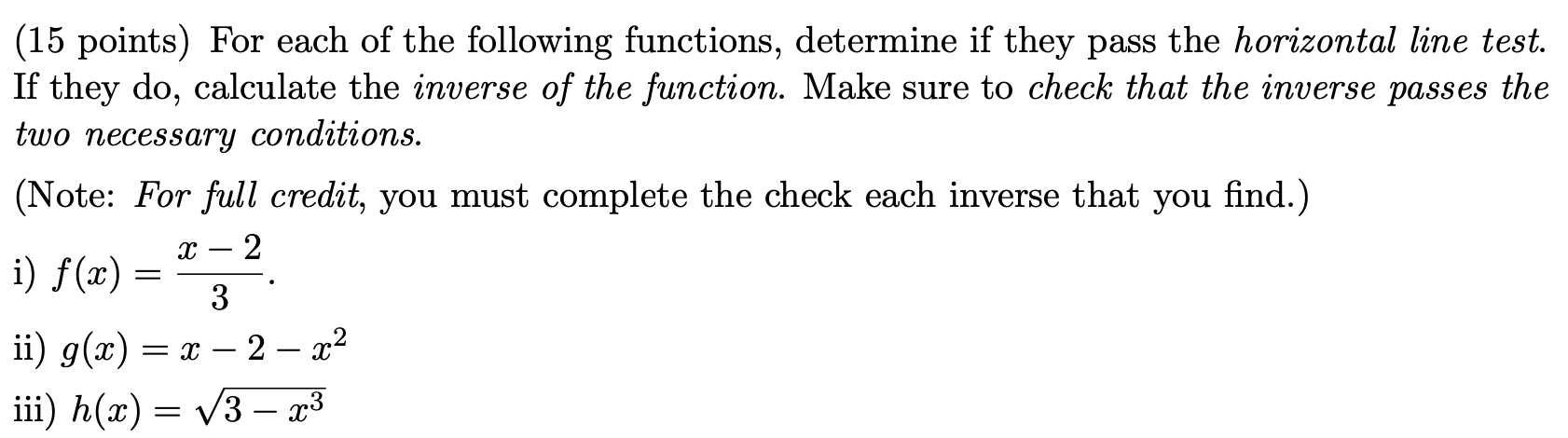 Solved f(x)=1−x and g(x)=x3 i) Calculate the composition | Chegg.com