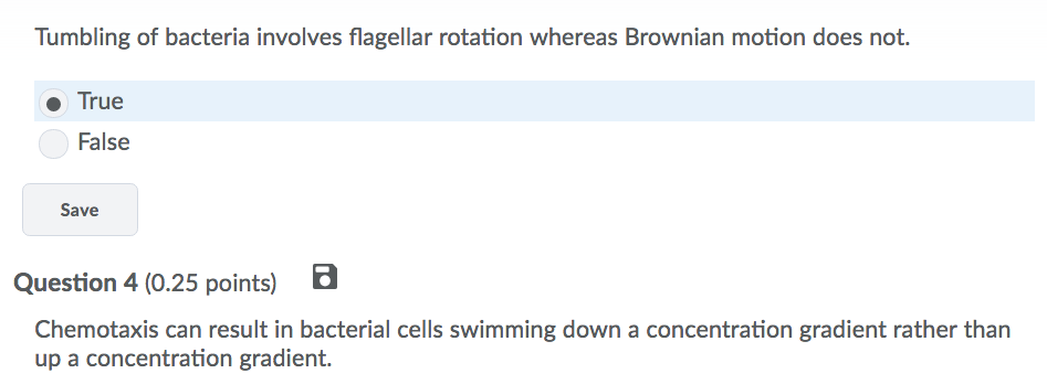 Solved Tumbling of bacteria involves flagellar rotation | Chegg.com