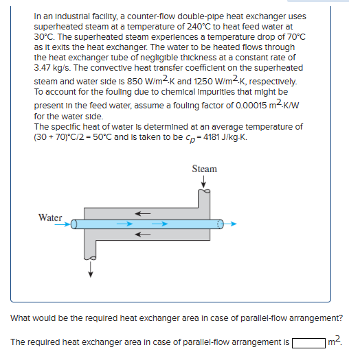 Solved In an industrlal facility, a counter-flow double-plpe | Chegg.com