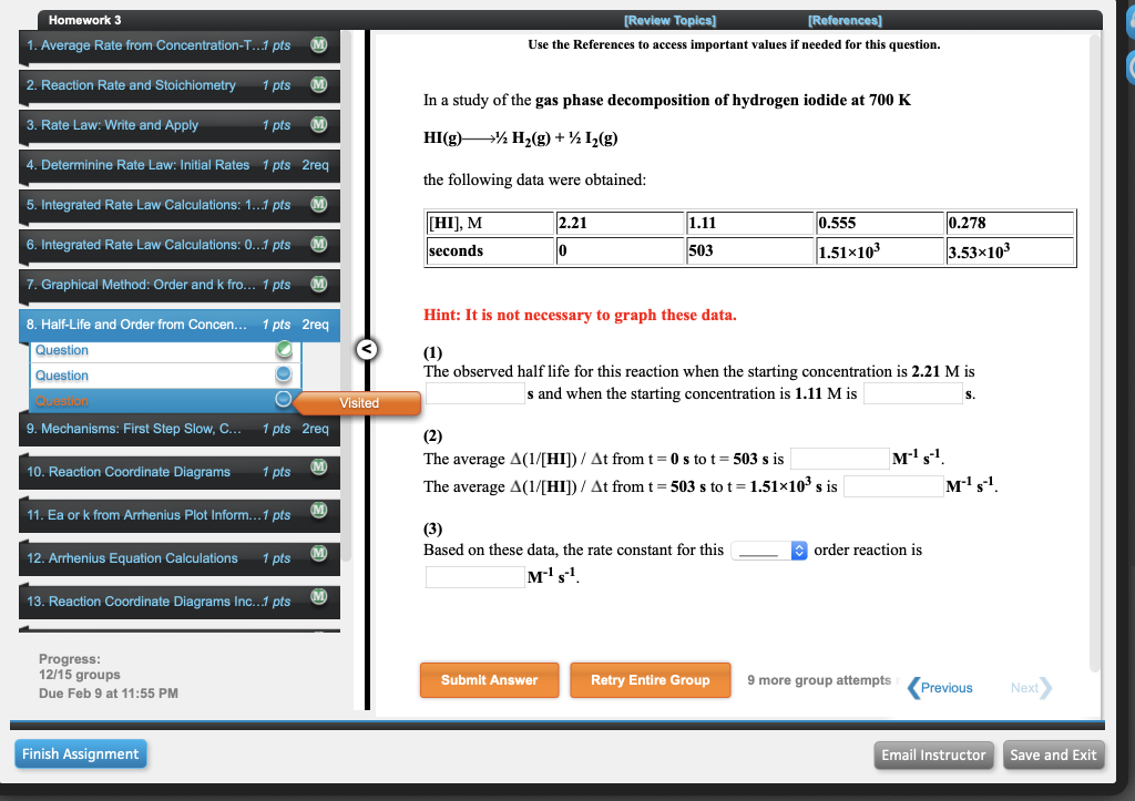 Solved Homework 3 [Review Topics] [References] Use the | Chegg.com