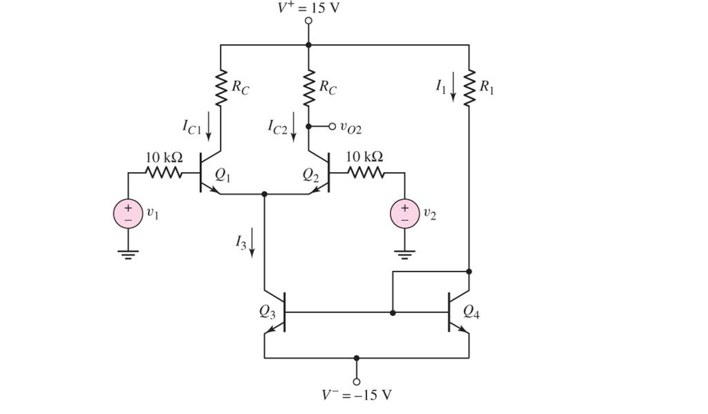 Solved b. A differential amplifier with current source | Chegg.com