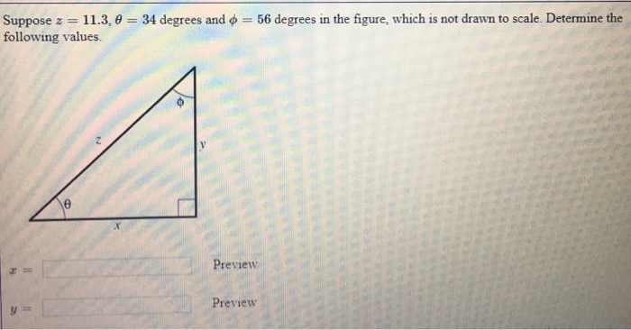 Solved suppose z = 113, θ = 34 degrees and φ following | Chegg.com