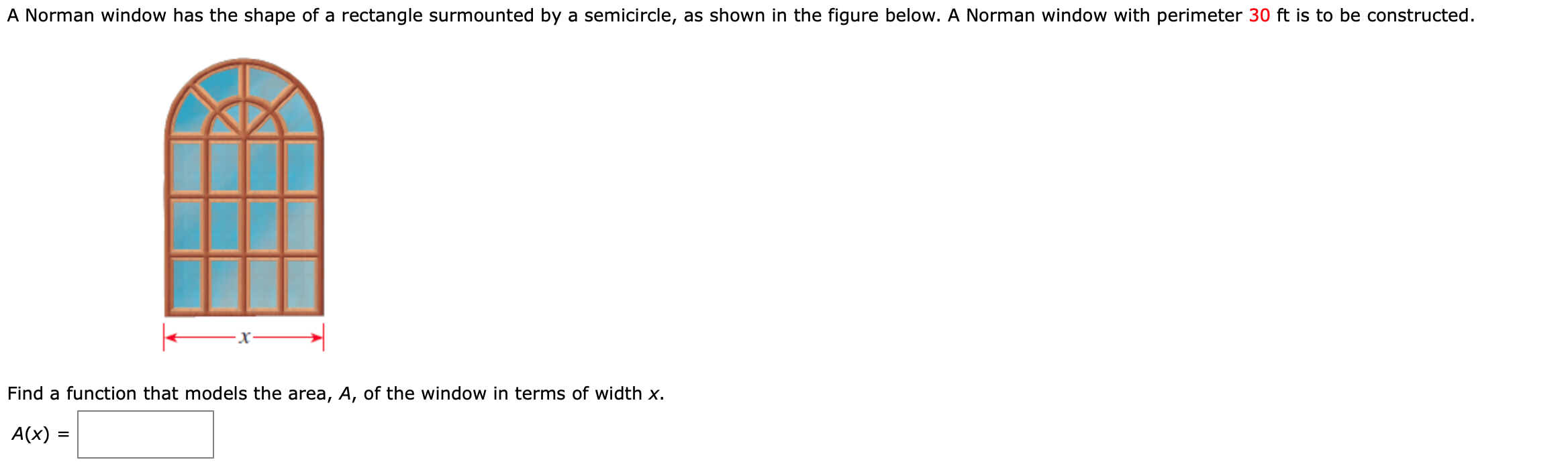 Solved A Norman window has the shape of a rectangle | Chegg.com