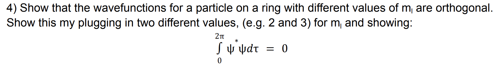 Solved 4 Show That The Wavefunctions For A Particle On A 