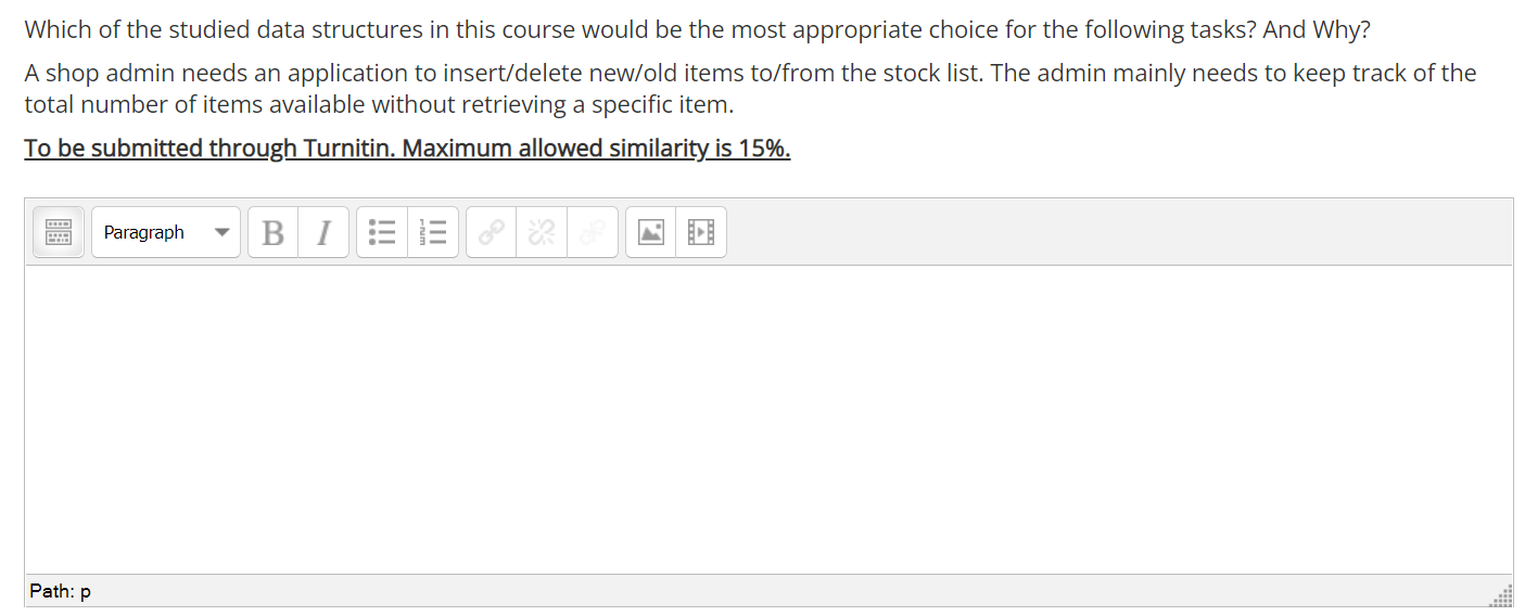 Solved Which of the studied data structures in this course | Chegg.com