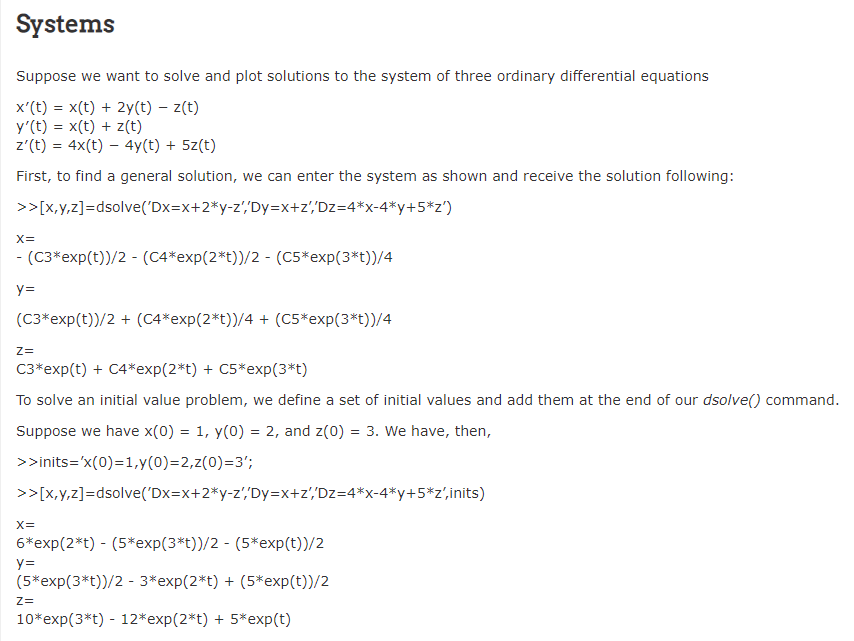 Solved Write a MATLAB code to solve the systems of | Chegg.com