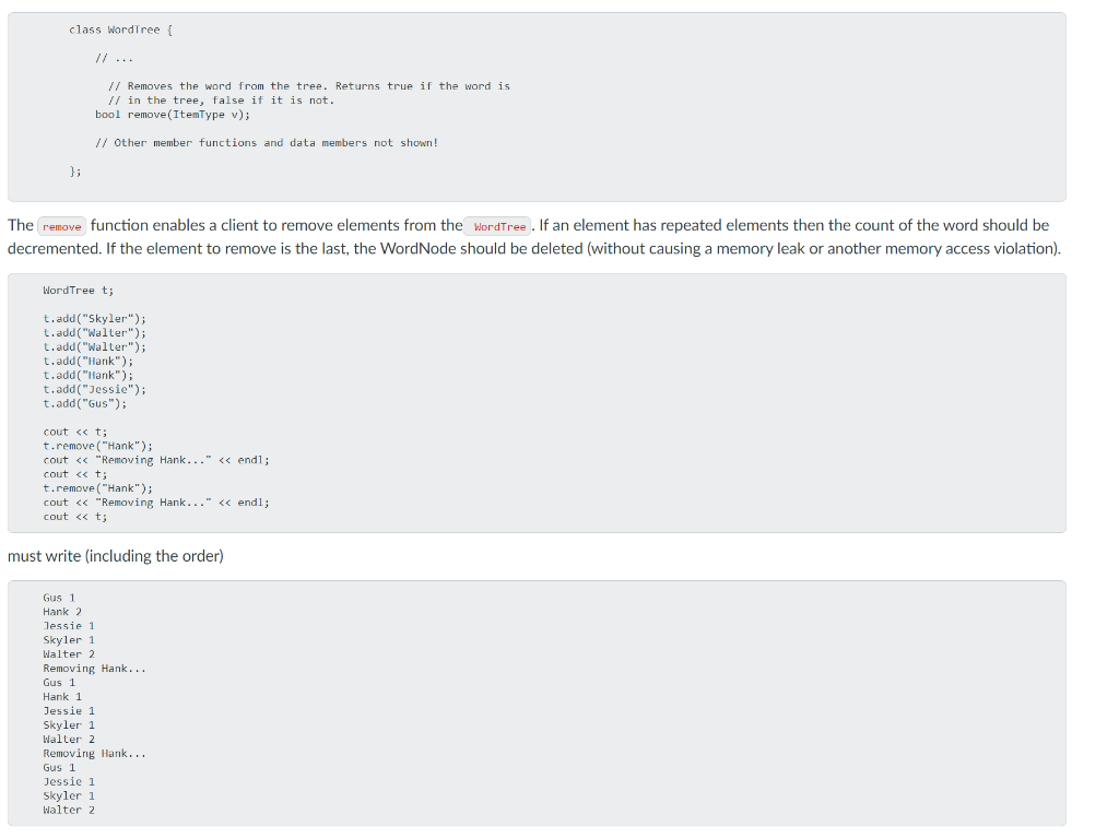 Solved in c++ struct WordNode { ItemType m_data; | Chegg.com