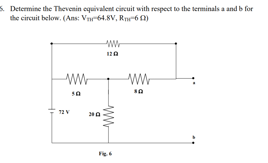Solved Determine the Thevenin equivalent circuit with | Chegg.com