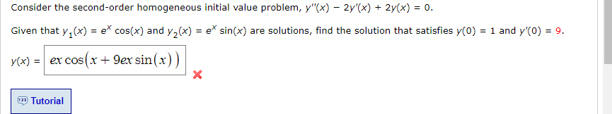 Solved Consider the second-order homogeneous initial value | Chegg.com