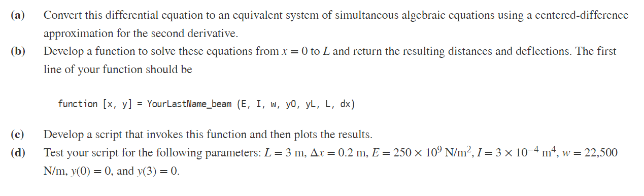 Solved (a) Convert this differential equation to an | Chegg.com