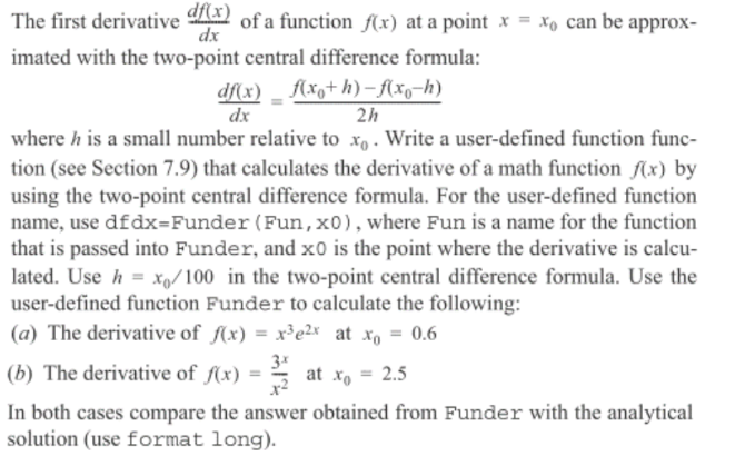 Solved Solve The Following Using Matlab Hint This