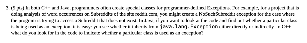 Solved 2. (5 pts) C++ has an mechanism for throwing | Chegg.com