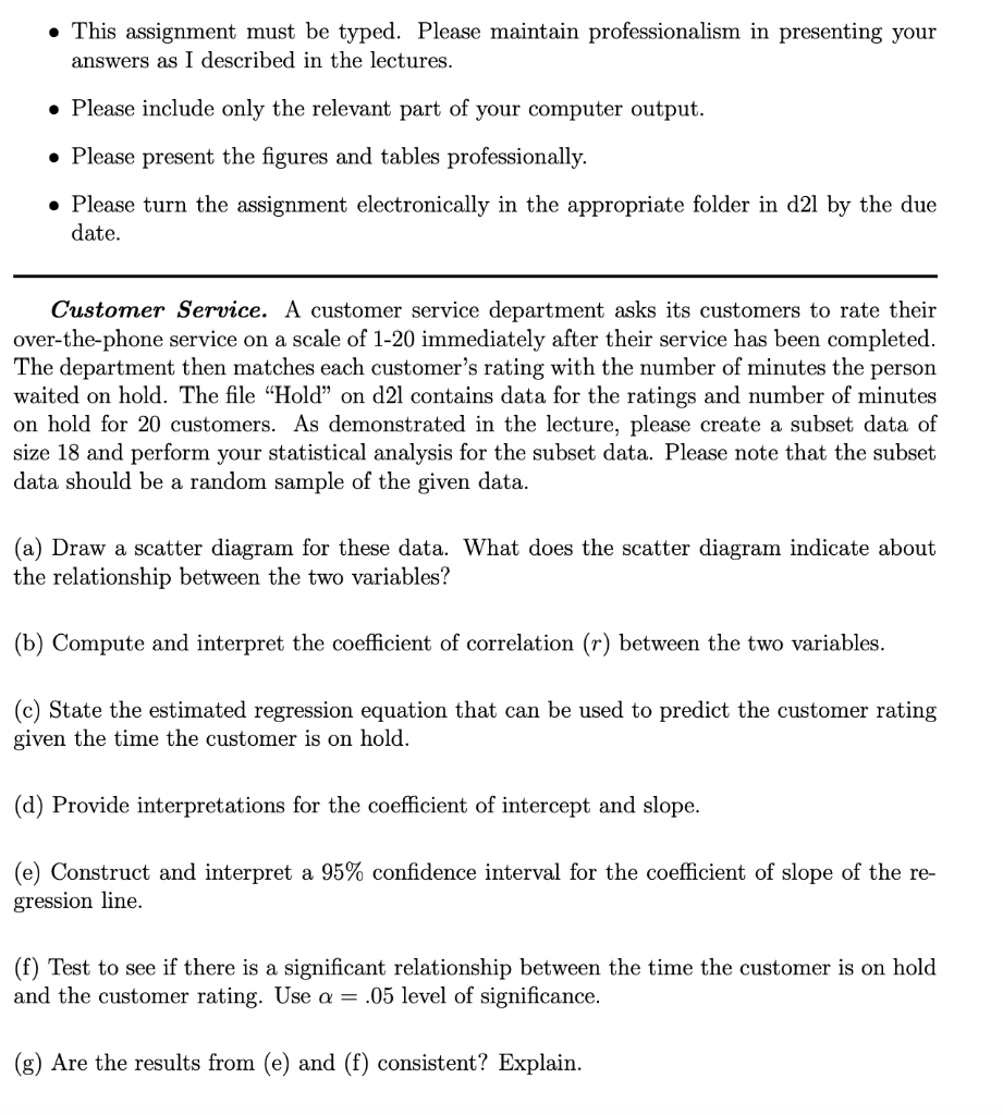 Solved • This assignment must be typed. Please maintain | Chegg.com