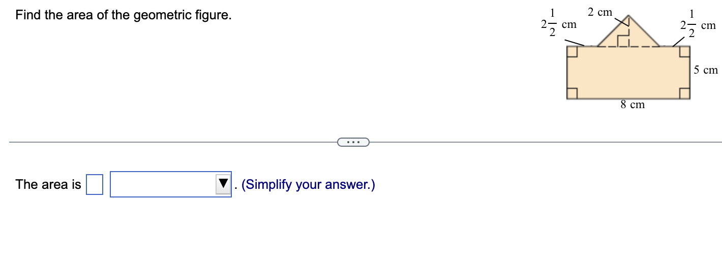 Solved Find the area of the geometric figure.The area | Chegg.com