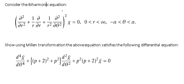 Solved Consider the Biharmonic equation: | Chegg.com