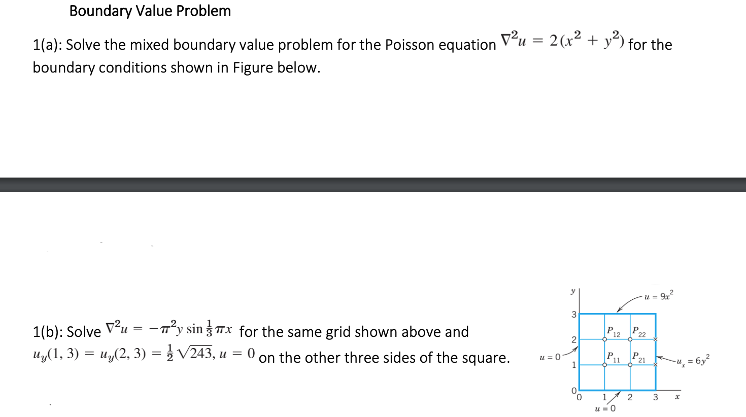 Solved Boundary Value Problem 1 A Solve The Mixed Boundary