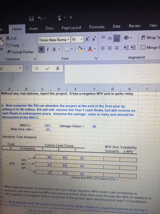 Solved Home Insert Draw Page Layout Formulas Data Review | Chegg.com