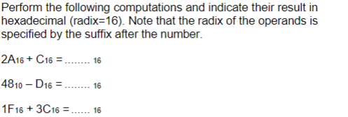 Solved Perform the following computations and indicate their | Chegg.com