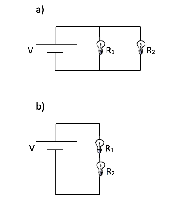 Solved For both circuits below R1 > R2. In each circuit | Chegg.com