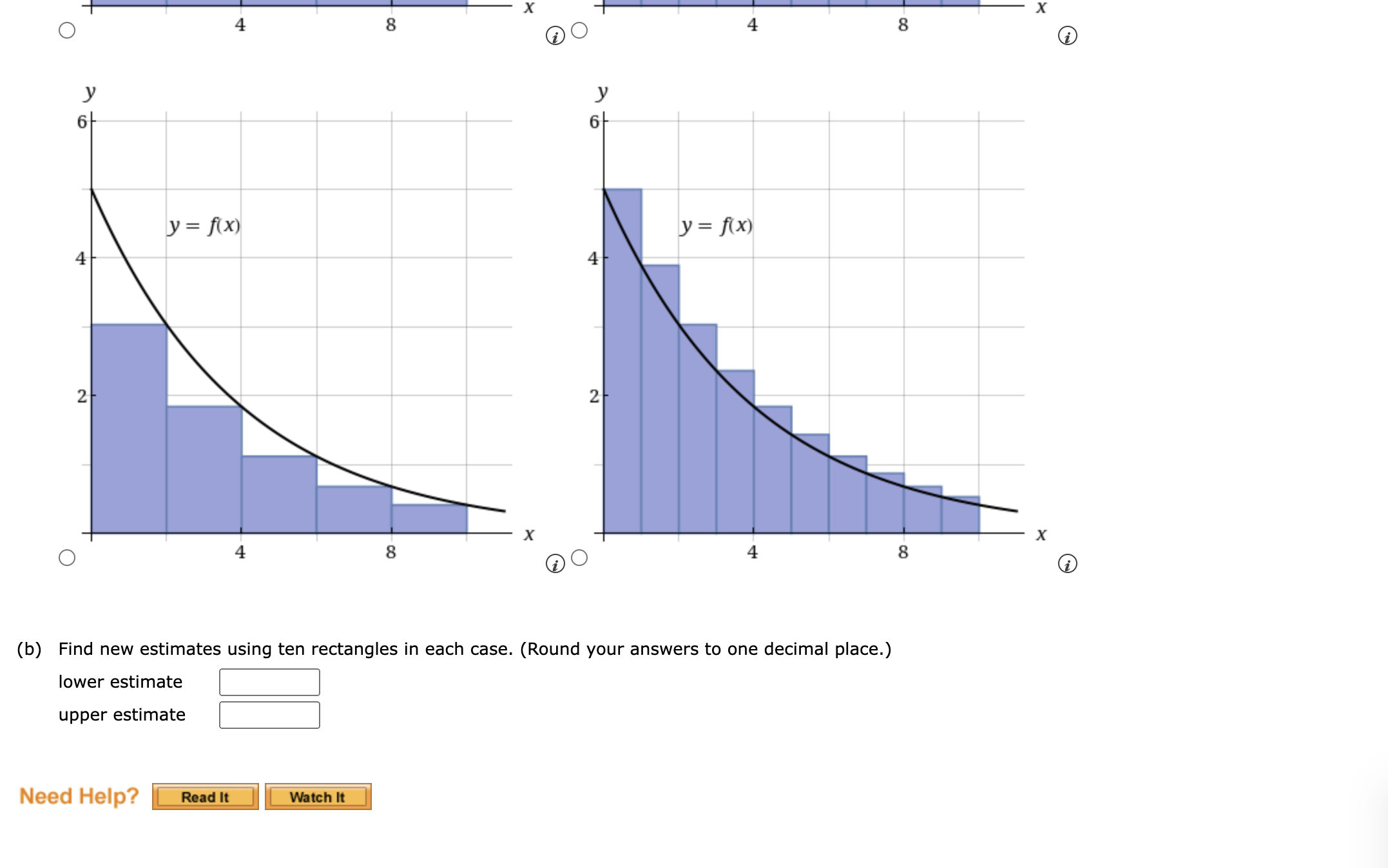 Solved Unless specified, all approximating rectangles are | Chegg.com