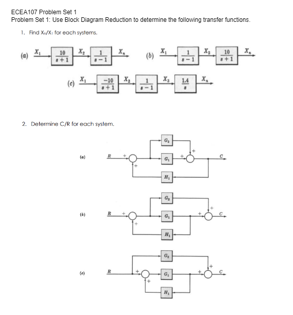 Solved ECEA107 Problem Set 1 Problem Set 1: Use Block | Chegg.com